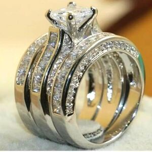 3 ring wedding / engagement set | Jewelry | 3 Ring Setbeautiful 925 ...